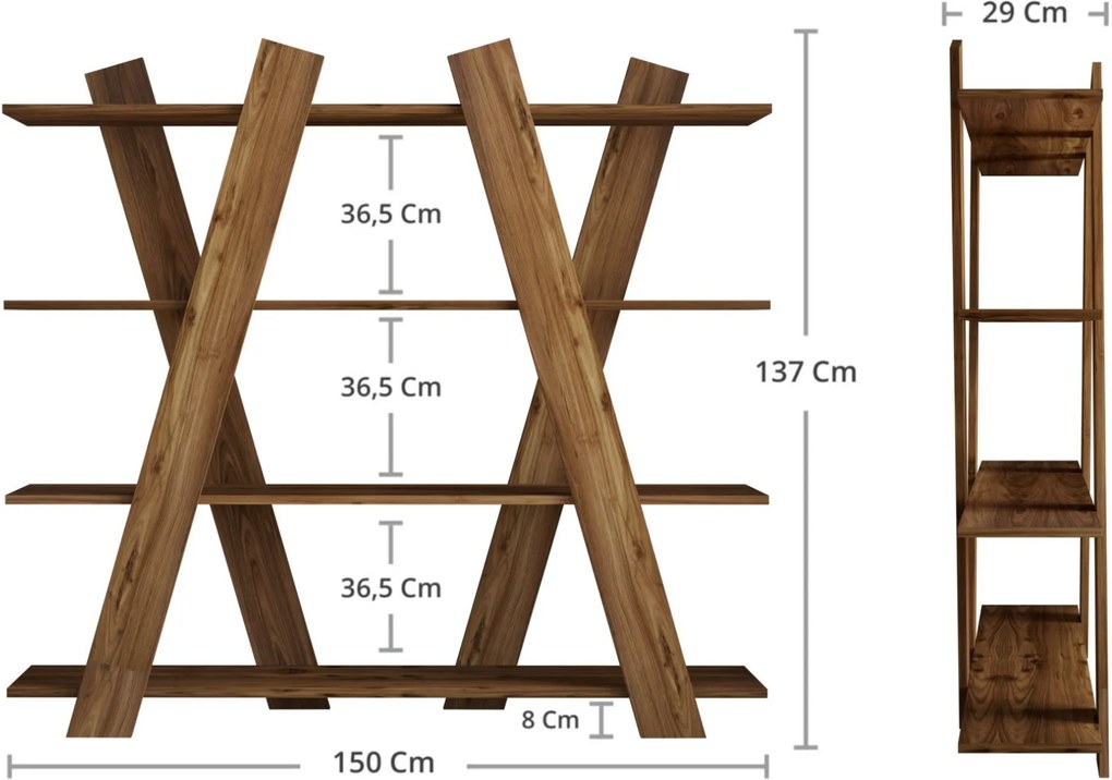 Sconto Regál JEFFREY vlašský ořech