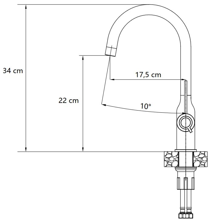 Kuchyňská dřezová baterie QUADRON INGRID Q LINE černý mat/měděná