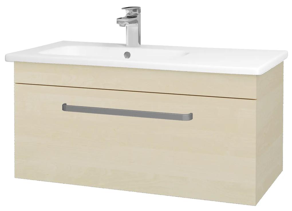Dřevojas Koupelnová skříň ASTON SZZ 90 Varianta: N01 Bílá lesk / Úchytka T04 / D05 Oregon
