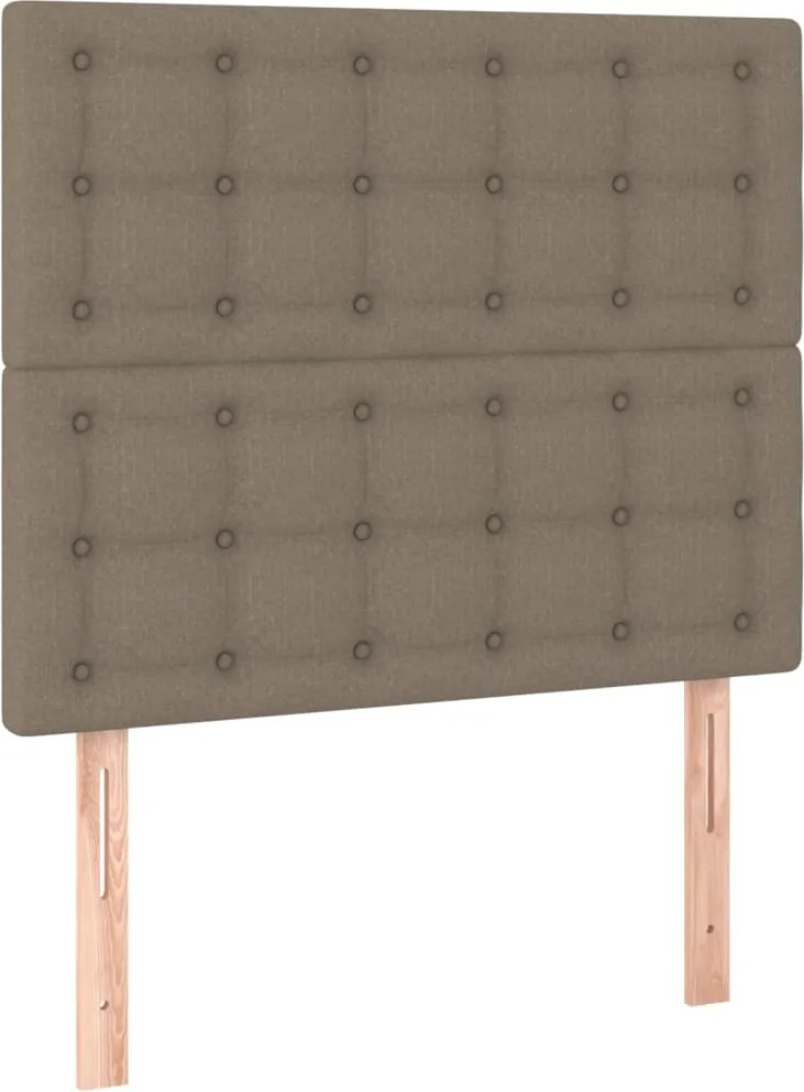 Box spring postel s matrací taupe 90x200 cm textil 3128817