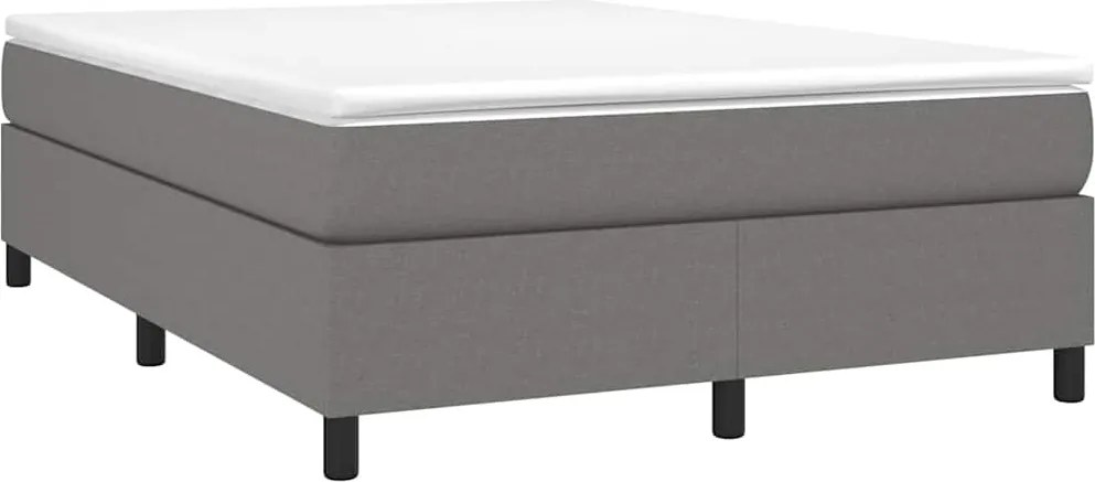 Rám postele s boxspringem tmavě šedá 140 x 200 cm textil 3120863