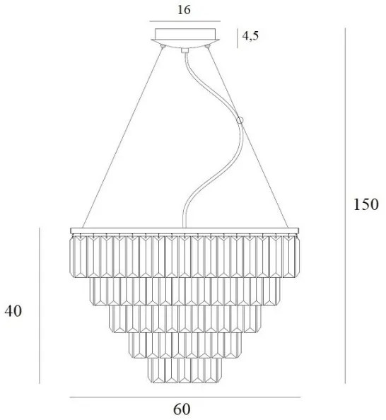 MAXLIGHT P0424 - Lustr na lanku MONACO 15xG9/40W/230V pr. 60 cm zlatá
