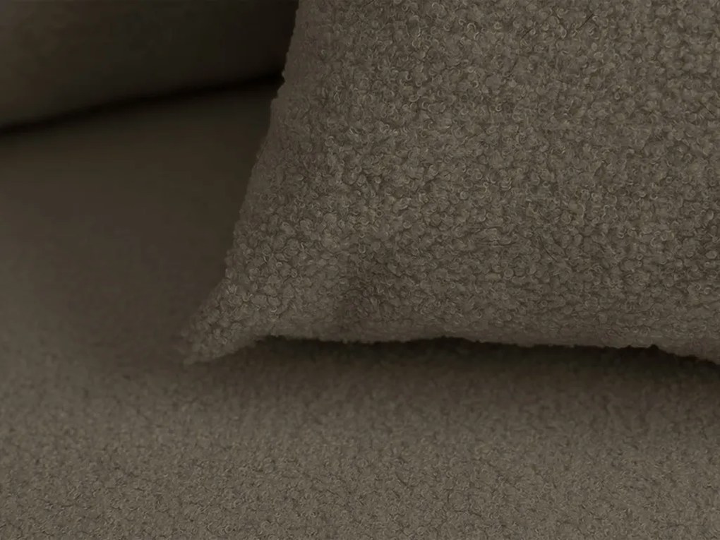 Rozkládací oboustranná sedací souprava do L SMART BOUCLE 232x143 cm, šedohnědá