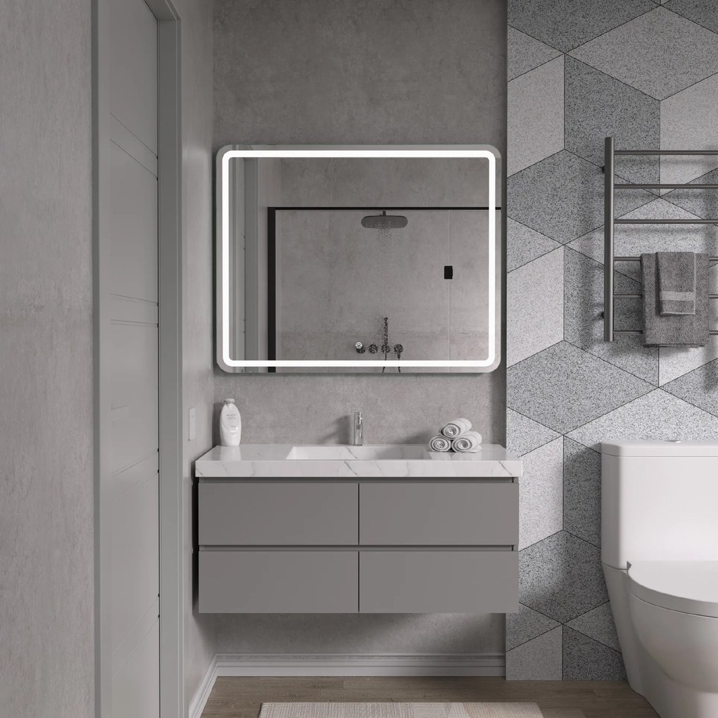 Erga Isabella, LED zrcadlo 100x80cm, 2760 lm, 6500K, přední/zadní osvětlení, ERG-V01-129-1080-00