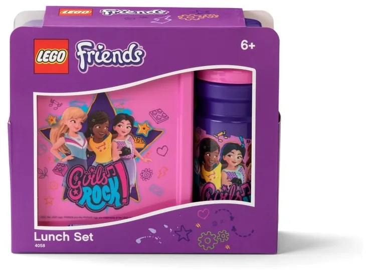 Set láhve na vodu a boxu na svačinu LEGO® Friends Girls Rock