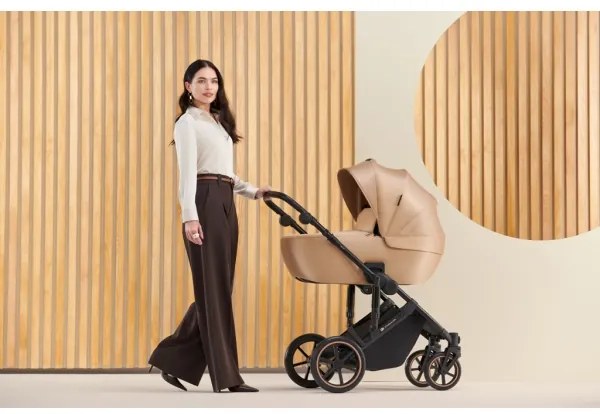 KINDERKRAFT SELECT - Kombinovaný kočárek 3v1 PRIME 2 Premium Sandrose beige