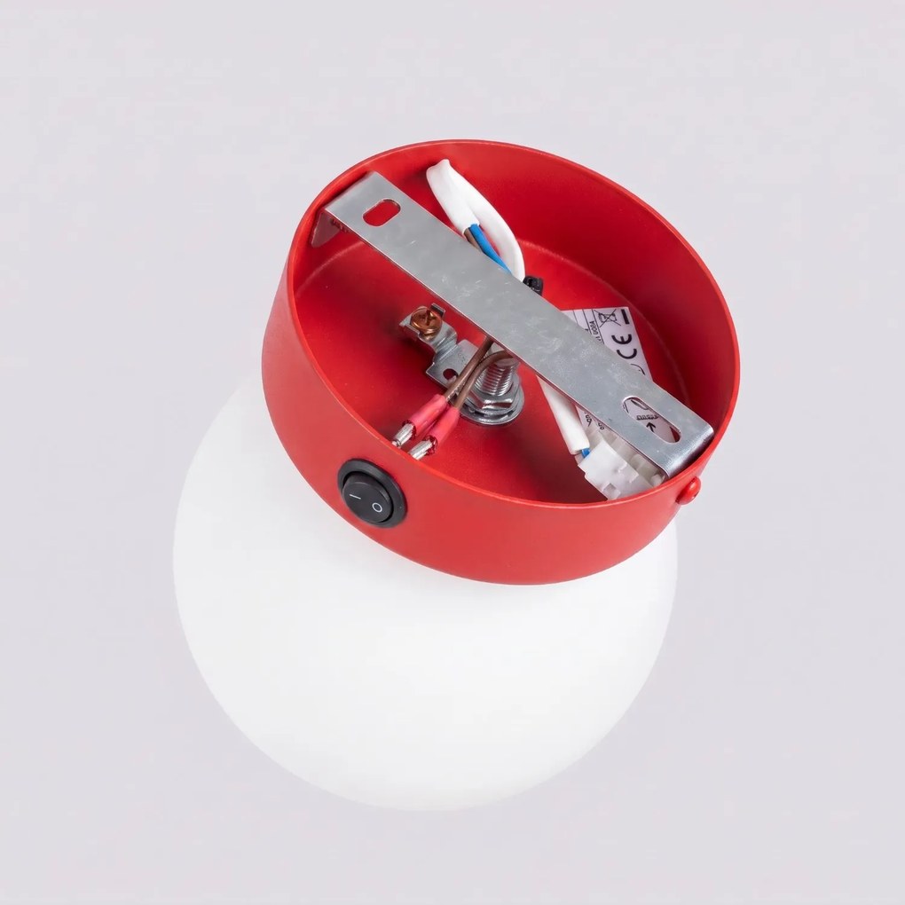 Sollux Lighting Nástěnné svítidlo YOLI 1 červené s vypínačem
