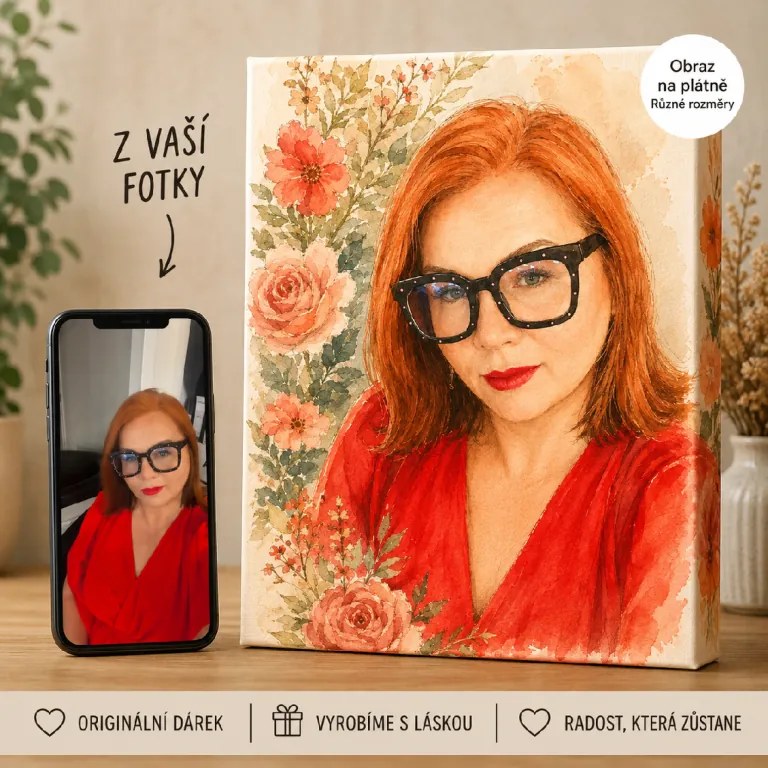 Foto obraz z vlastní fotky na plátno – Pohádková romantická ilustrace Rozměry obrazu: 80 x 120 cm
