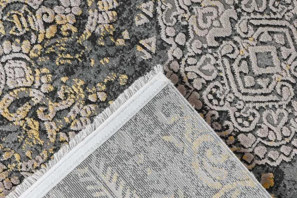 Lalee Kusový koberec Orsay 700 Grey Yellow Rozměr koberce: 80 x 150 cm