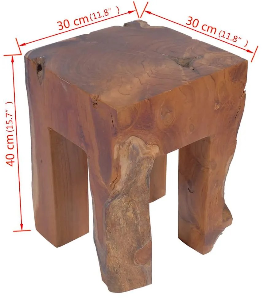 vidaXL Marketos Stolička masivní teak