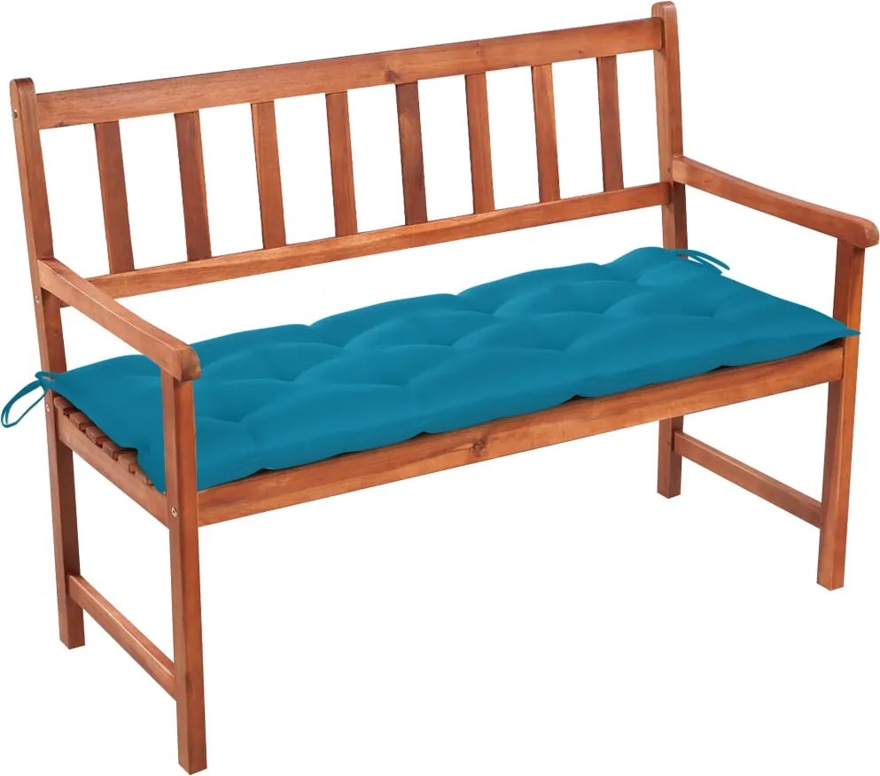 Zahradní lavice s poduškou 120 cm masivní akáciové dřevo 3063787
