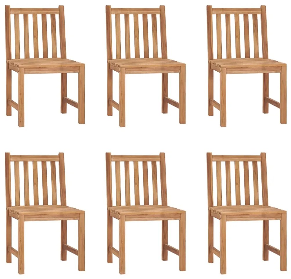 Zahradní židle 6 ks s poduškami masivní teak 3073086