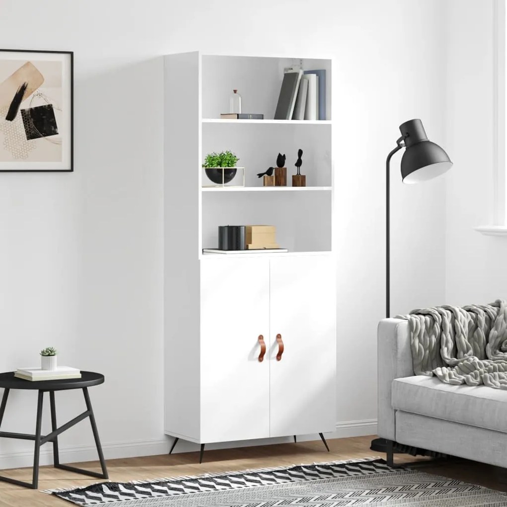 vidaXL Skříň highboard 69,5 x 34 x 180 cm kompozitní dřevo [3189224] Barva: Betonová šedá