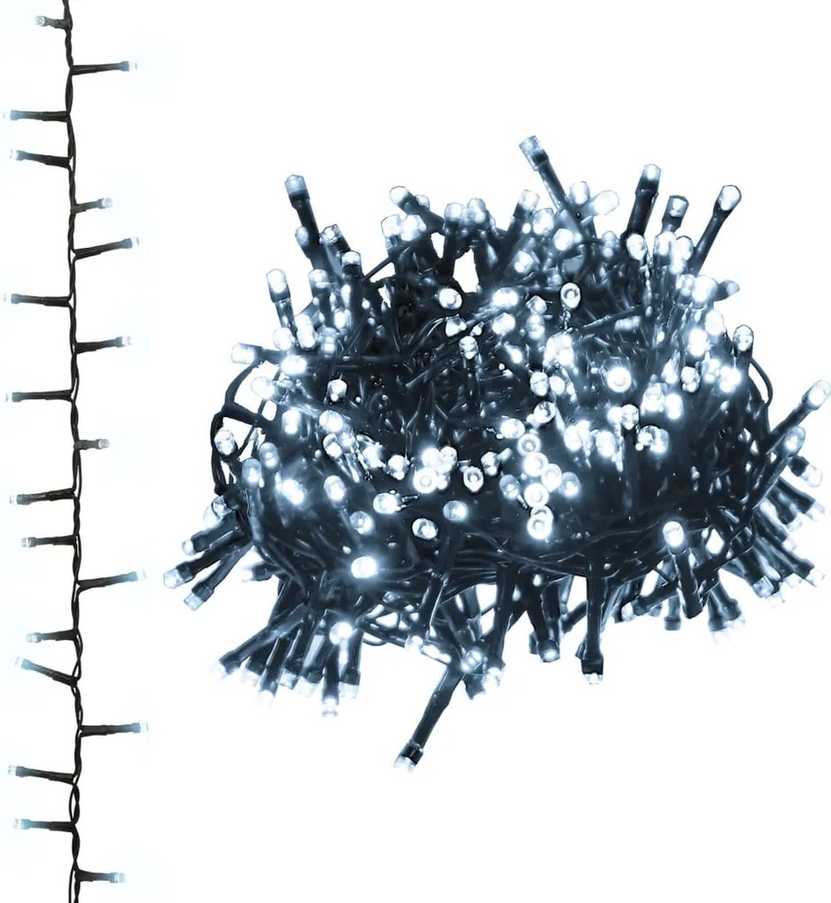 343265 vidaXL Kompaktní LED řetěz se 2 000 LED diodami studený bílý 45 m PVC