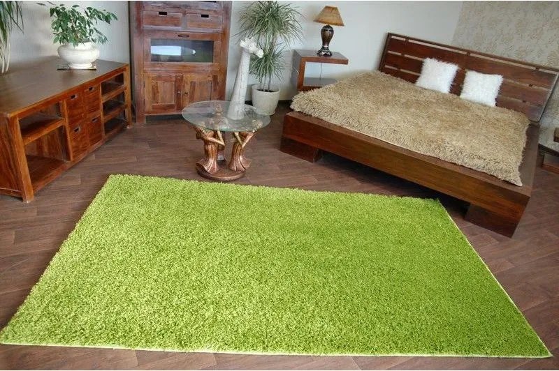 MAXMAX Kusový koberec SHAGGY – zelený