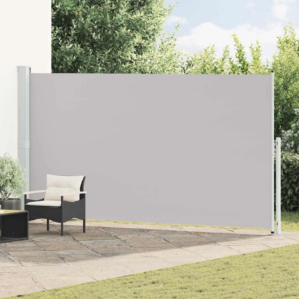 Zatahovací boční markýza 200 x 514 cm šedá 313419
