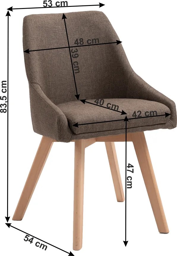 Jídelní křesílko TEZA — látka, dřevo Kondela Ekokůže béžová