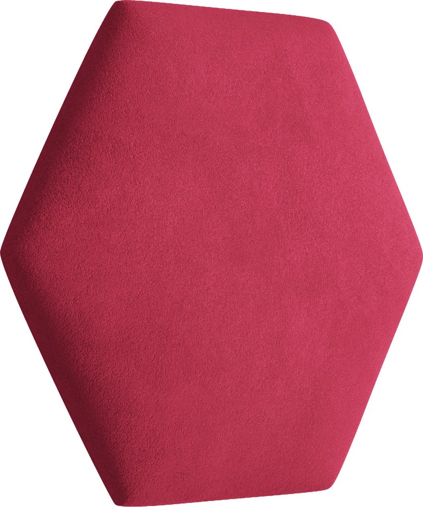 Eka Čalouněný panel Hexagon Trinity 40,5 cm x 35,3 cm - Rubínová 2324