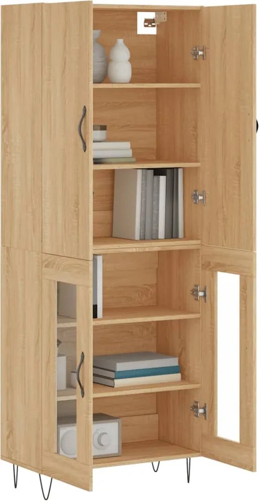 Skříň highboard dub sonoma 69,5 x 34 x 180 cm kompozitní dřevo 3198068