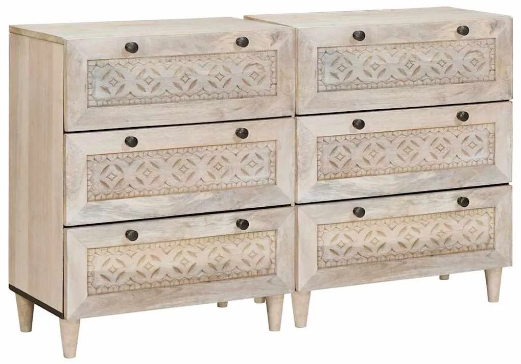 Servírovací skříň 2 ks 120 x 33,5 x 75 cm Bílá 3310070