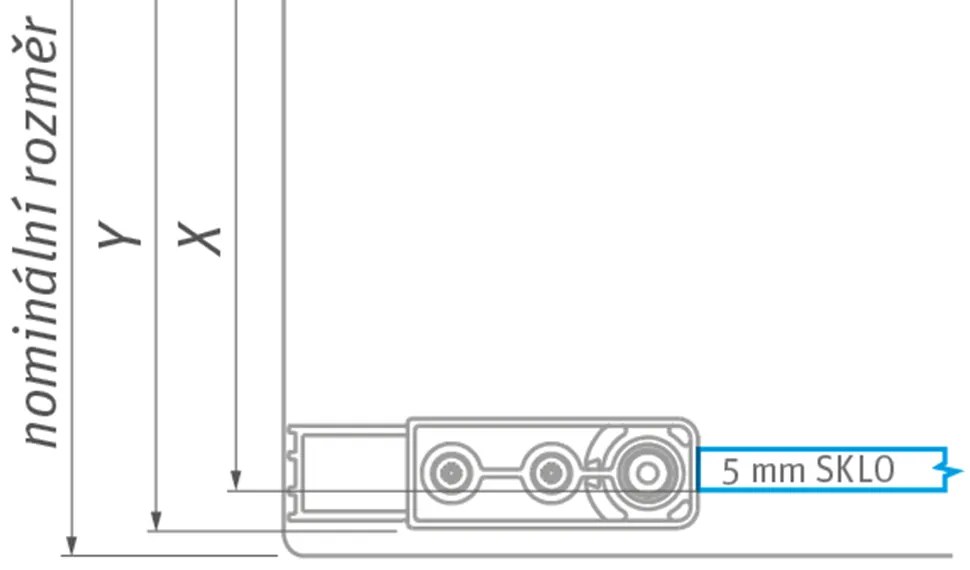 Roth Limaya Line čtvercový sprchový kout 100 x 100 x 196 cm brillant transparent LYE2/1000_LYE2/1000 Koupelny Bernold