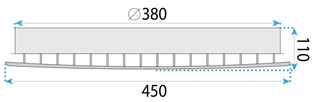 Toolight Stropní LED osvětlení Crystal Modern D9 MS014-C chrom