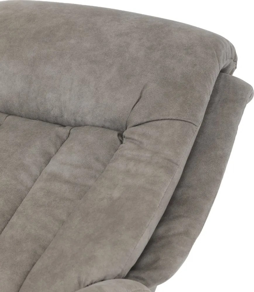 TV křeslo ZIKMUND s elektrickým polohováním — látka, světle šedá