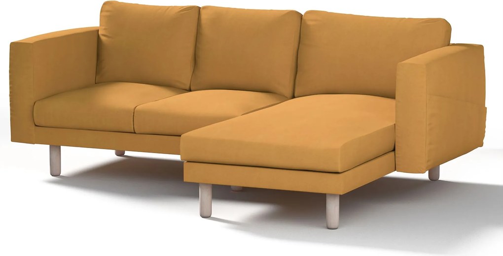 Potah na pohovku IKEA Norsborg 3-místná se šezlongem barva žlutá látka pletený vzor