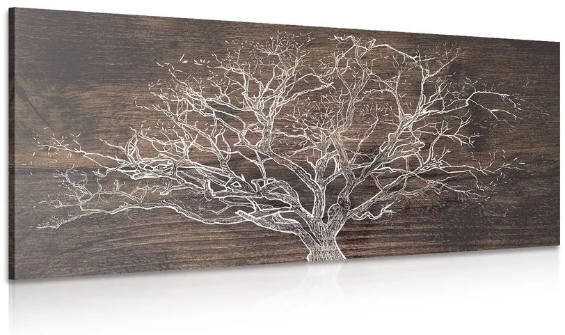 Obraz strom na dřevěném podkladu Varianta: 100x50