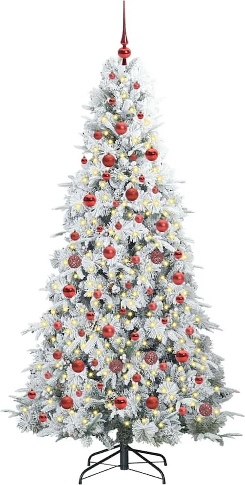 Umělý Skládací Vánoční Strom s stojanem Bílá 180 cm PE a PVC 3397484