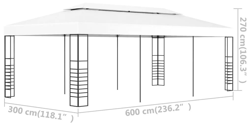 Altán 6 x 3 m bílý - Default Title