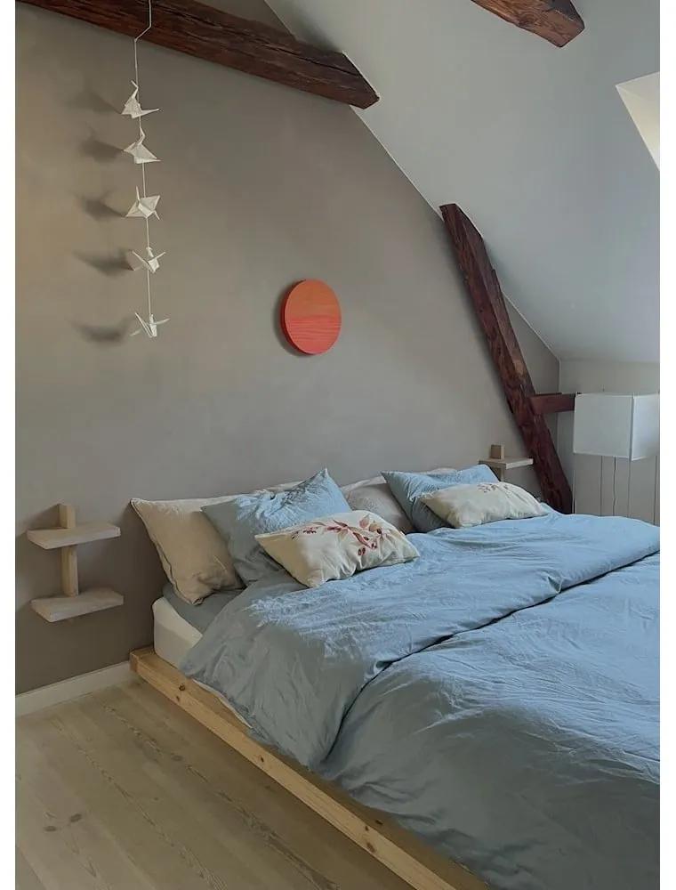 Dvoulůžková postel z borovicového dřeva s roštem 140x200 cm v přírodní barvě Dock – Karup Design