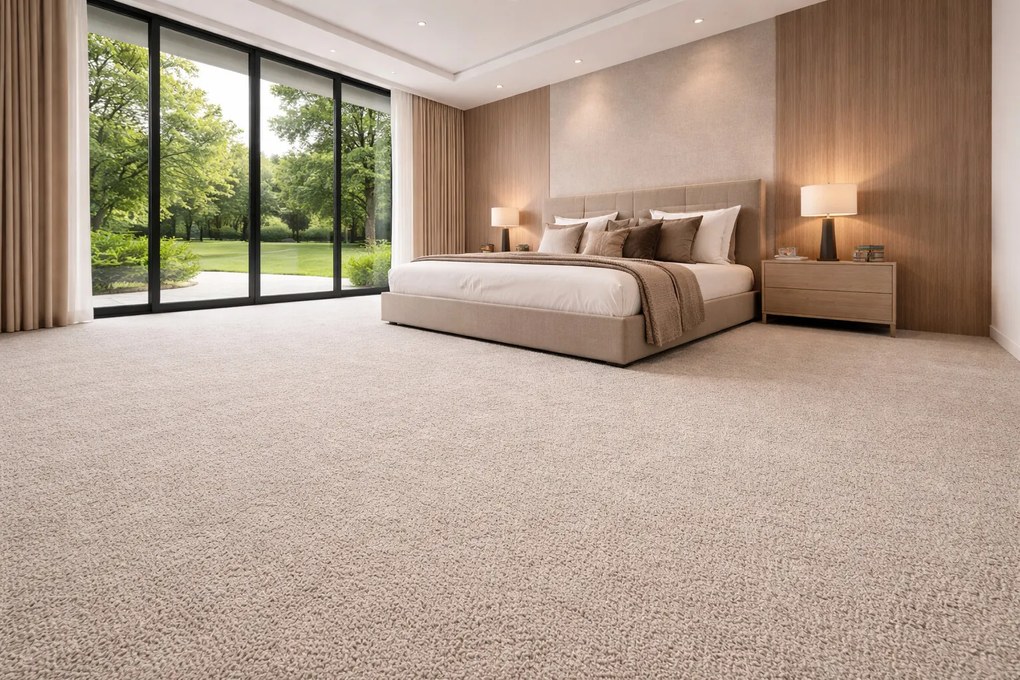 Lano, Metrážový koberec Aura 230, na míru, šíře 4m,5m, béžová, ab (mřížka), chodba / předsíň