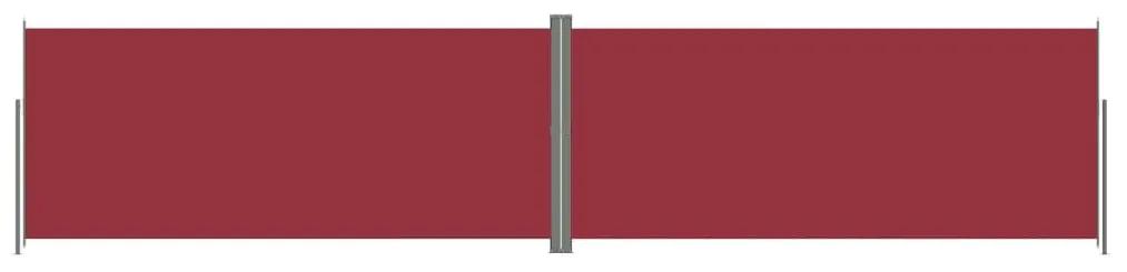 Zatahovací boční markýza červená 220 x 1 000 cm,  318053