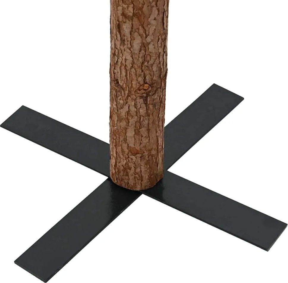 Úzký vánoční stromek pravé dřevo a šišky zelený 180 cm PVC 320958