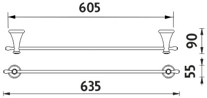 Nimco Držák na ručníky, 64 cm LADA - LA 19061-65