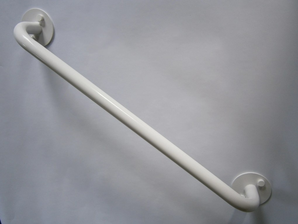 Wela koupelnové invalidní madlo BÍLÉ PREMIUM Délka: 30 cm, Průměr: 30 mm