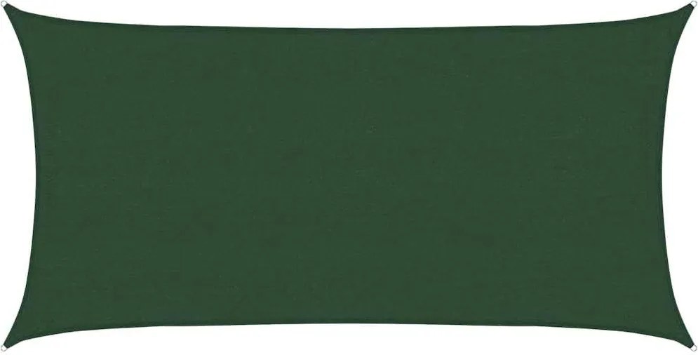 Plachta proti slunci 160 g/m² tmavě zelená 4 x 7 m HDPE 311465