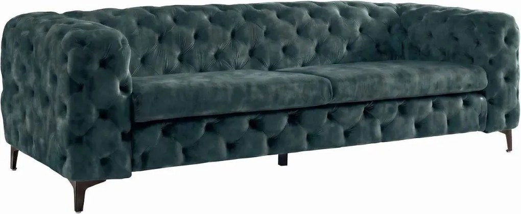 Designová sedačka Rococo 235 cm petrolejový samet