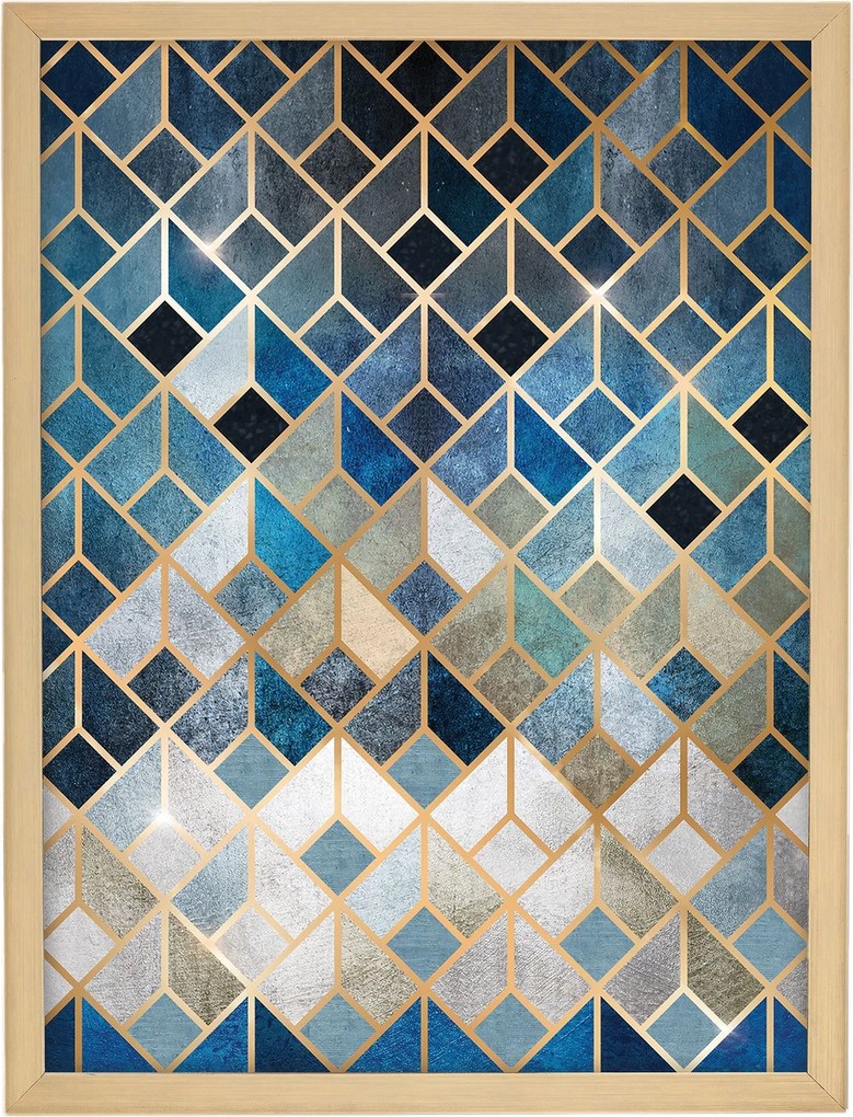 Obraz Gold&navy Geometric 30x40cm