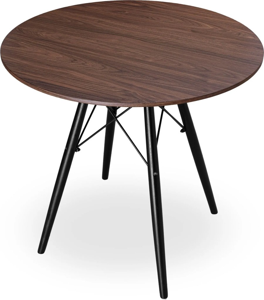 Jídelní stůl PARIS BLACK 80 cm - jasan/černý