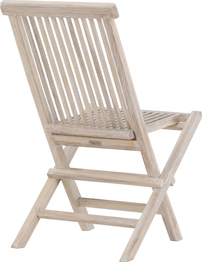 Zahradní jídelní židle Keňa – bílá / šedá – 47 cm