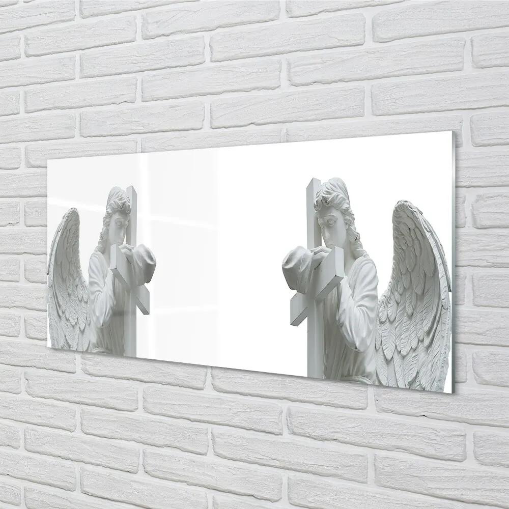 Obraz na skle modlitební andělé 120x60 cm