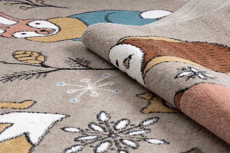 Dywany Łuszczów, Dětský kusový koberec Fun Forester beige, 160x220, vícebarevná, dětský pokoj