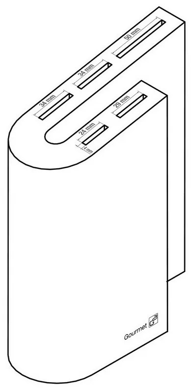 Blok na nože G21 Gourmet, bambusový pro 5 nožů