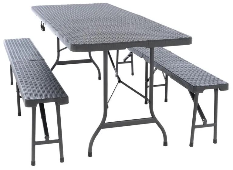 Skládací zahradní set, 75 x 61 x 61 cm, antracit