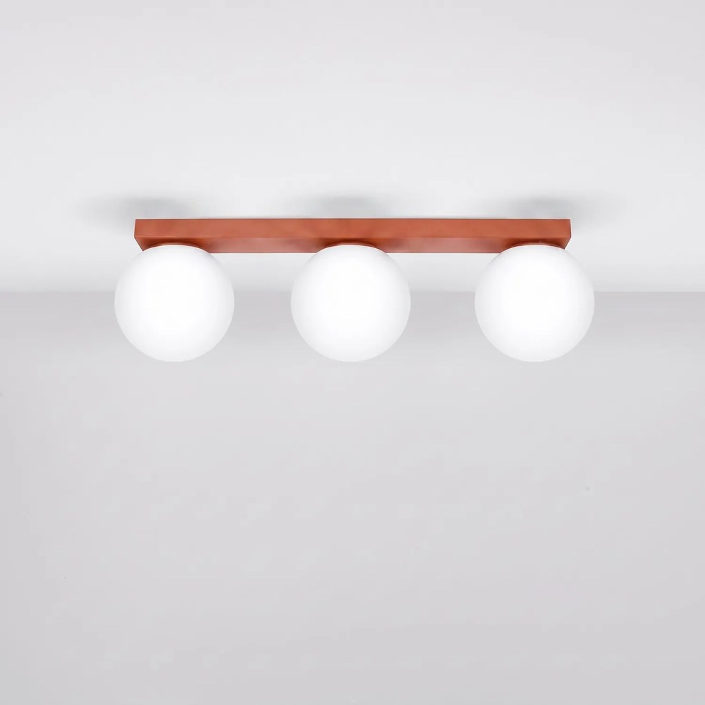 Sollux Lighting Stropní svítidlo YOLI 3 okrově červené