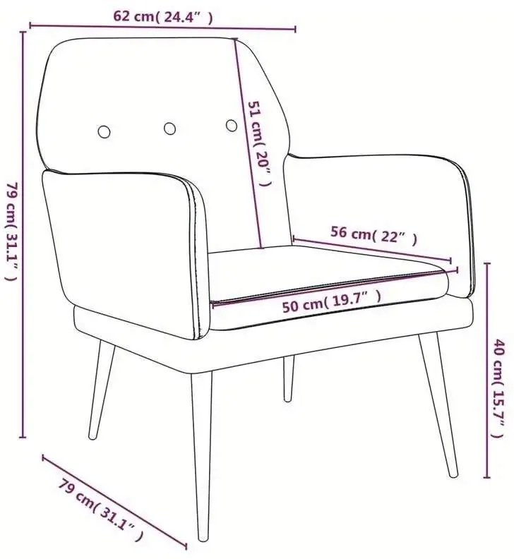 Křeslo relaxační, nohy tmavé, látka modrá, NoBi ROSE