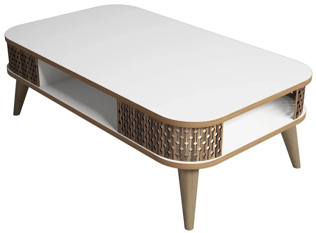 Designový konferenční stolek Baina 105 cm bílý