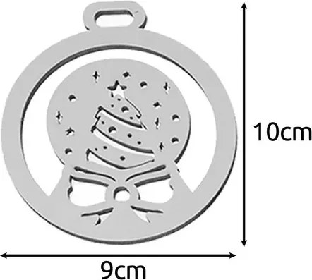 Dřevěné bílé vánoční ozdoby 20 kusů